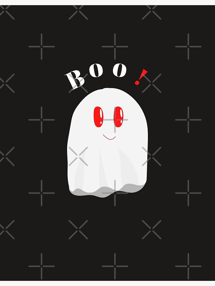 "Fantôme cute Boo! Face" Poster for Sale by LatifaSebila | Redbubble