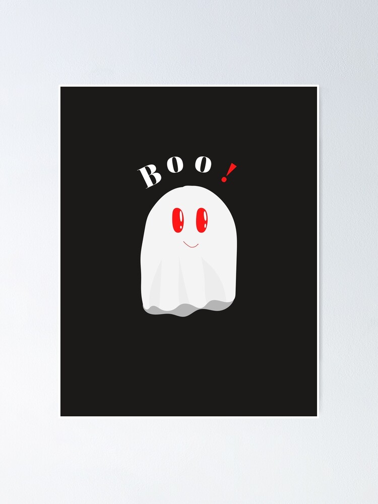 "Fantôme cute Boo! Face" Poster for Sale by LatifaSebila | Redbubble