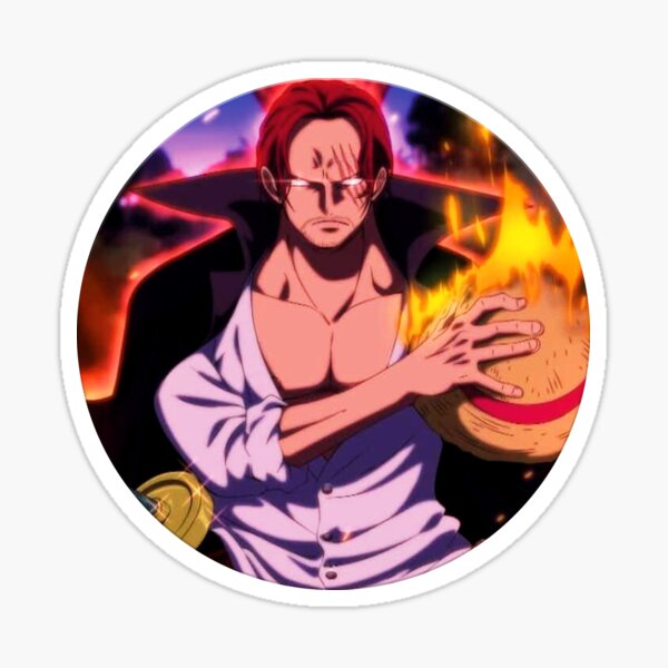 "haired shanks from anime one piece" Sticker for Sale by Bouchranime ...