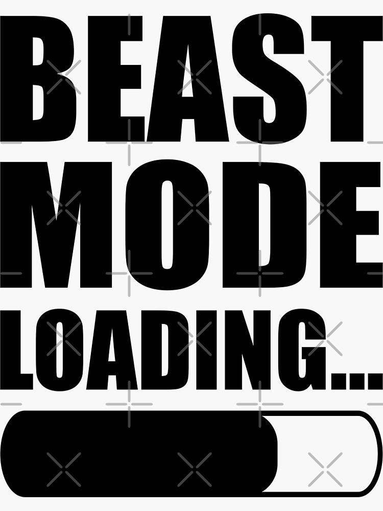 "Beast mode on loading" Sticker for Sale by Jimsgreatloot | Redbubble