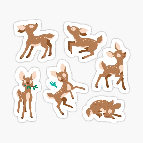 "Forest Animals Deer Stickers" Sticker for Sale by LumiLemon | Redbubble
