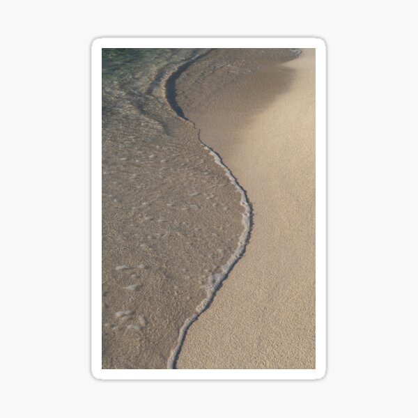 "Clear sea water, waves and sandy beach 2. Mediterranean coast" Sticker ...