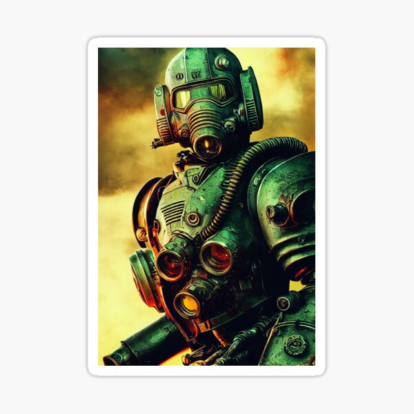 "Fallout power armor" Sticker for Sale by sosdesignn | Redbubble