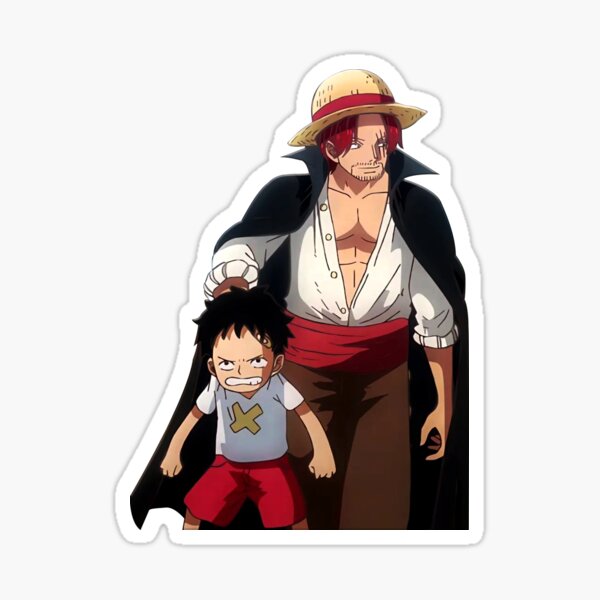"luffy and shanks from red movie" Sticker for Sale by Bouchranime ...