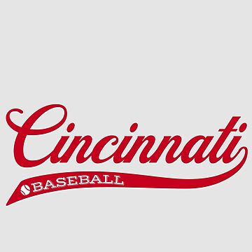 "Retro Vintage Script Cincinnati Baseball " Poster for Sale by ...