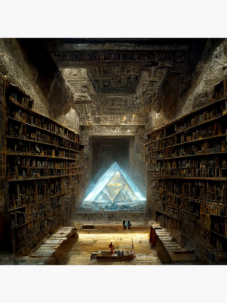 "secret library, inside the great pyramid" Sticker for Sale by ...