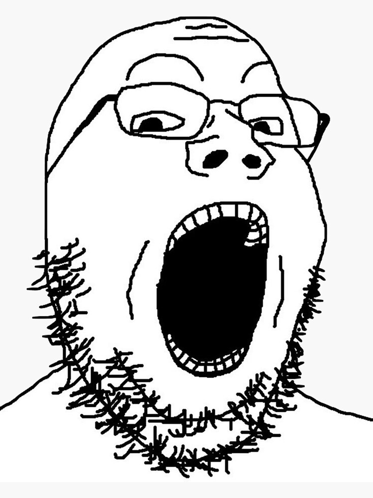 "Soyjack" Sticker for Sale by pascaraul | Redbubble