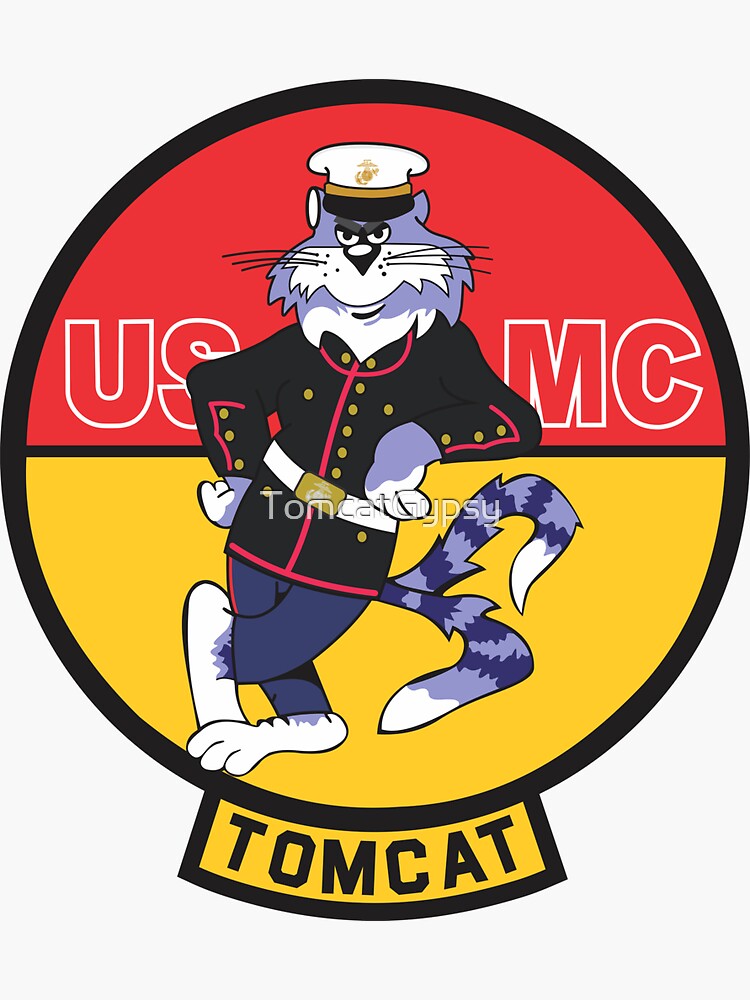 "F14-Tomcat - US MC - Clean Style" Sticker for Sale by TomcatGypsy | Redbubble