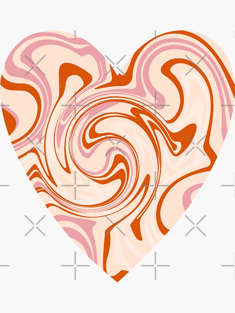 "Retro Liquid Swirl Abstract Pattern. Hippie trippy swirl 70s." Sticker ...