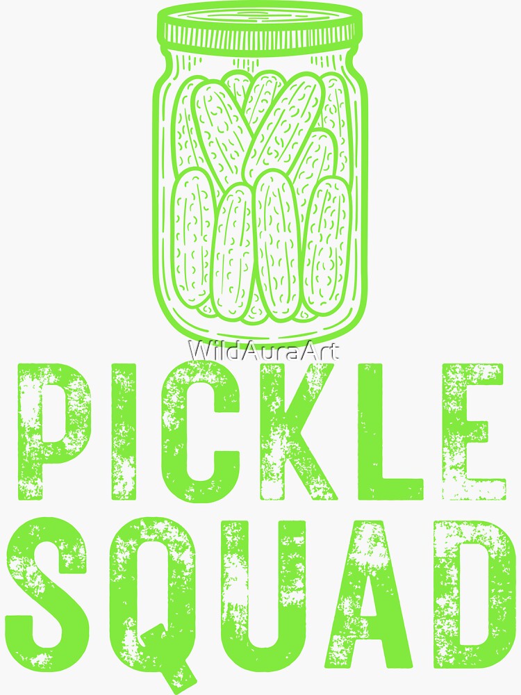 "Pickle Squad National Pickle Day Pickle Lover Vintage " Sticker for ...