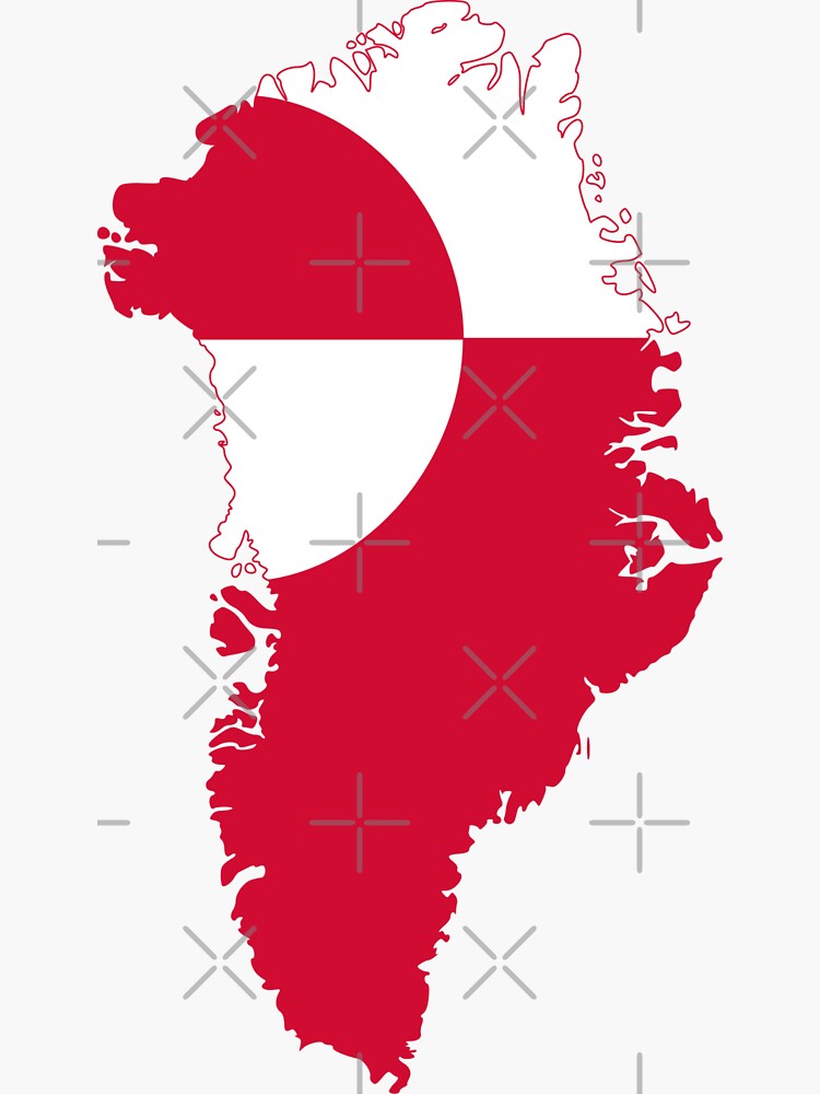 "Greenland Flag Map" Sticker for Sale by StoreMaps | Redbubble