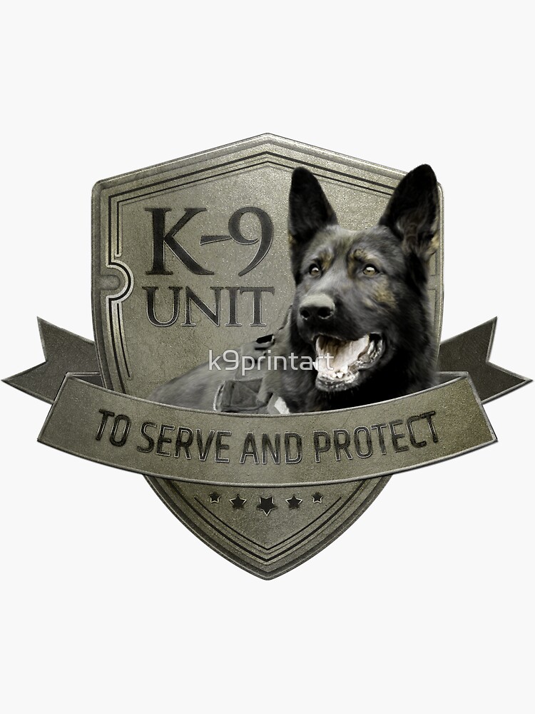 "K-9 Unit" Sticker for Sale by k9printart | Redbubble