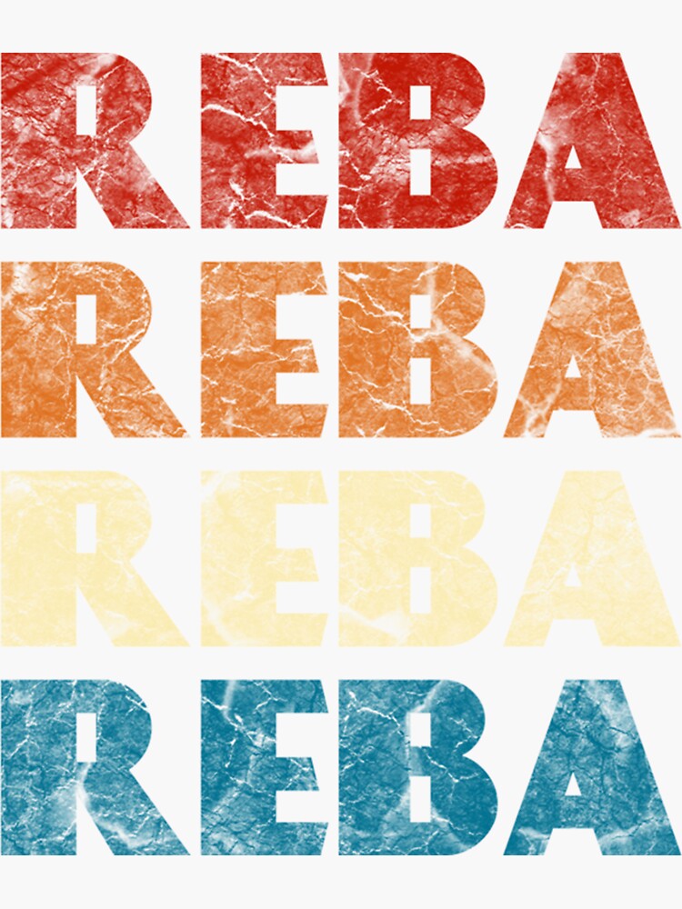 "Reba Vintage Wordmark Pattern Retro Style" Sticker for Sale by ...