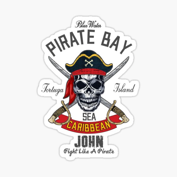 " Name of john with pirate skull" Sticker for Sale by Ahmedkorany ...