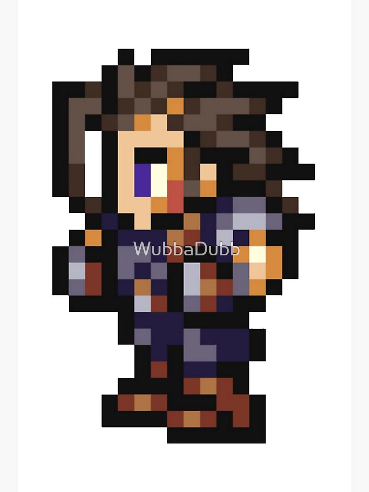 "-FINAL FANTASY- Zack Pixel" Art Board Print by WubbaDubb | Redbubble