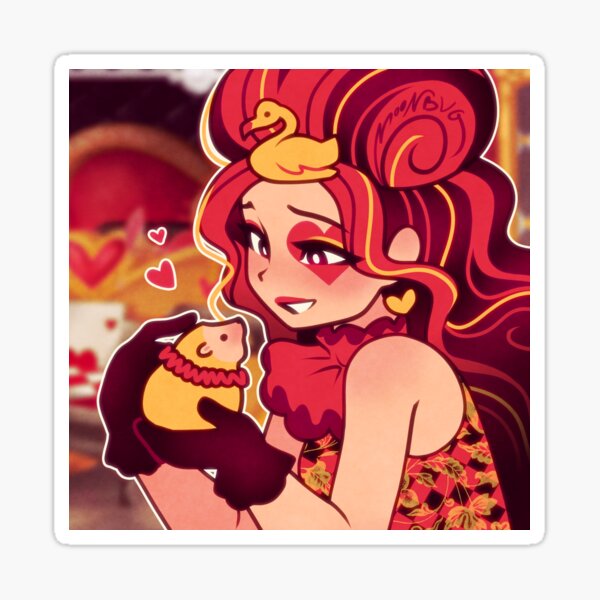 "Lizzie Hearts and Shuffle" Sticker for Sale by moonbvg | Redbubble