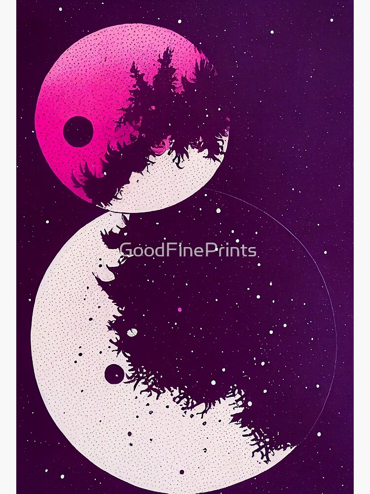"Twin Crescent" Poster for Sale by GoodFinePrints | Redbubble