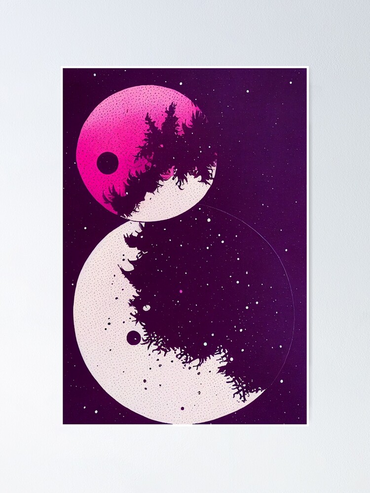 "Twin Crescent" Poster for Sale by GoodFinePrints | Redbubble