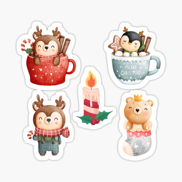 "Cute Creature Christmas Edition Sticker Pack" Sticker for Sale by ...