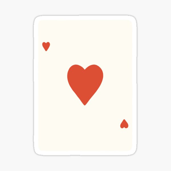 "Playing Card Hearts with Little Hearts" Sticker for Sale by ...