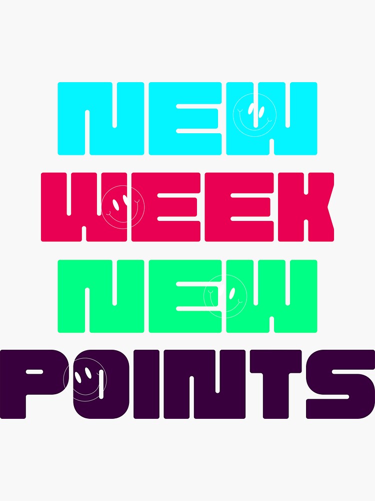 "New week new points fpl manager coloured white background design ...