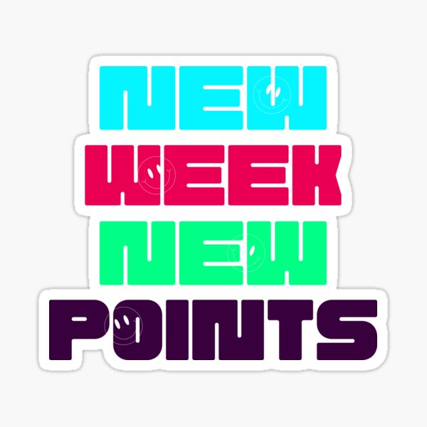 "New week new points fpl manager coloured white background design ...