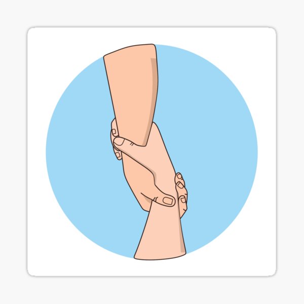 "Holding Hands Together" Sticker for Sale by Globalize | Redbubble