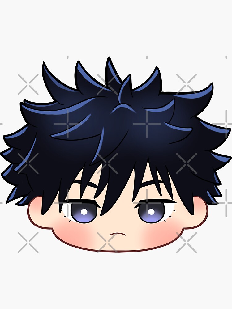 "Jujutsu Kaisen Megumi Chibi Sticker and Button Pins" Sticker for Sale by IntrovertMochi | Redbubble