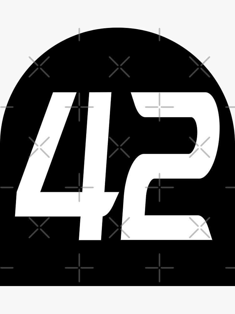 "Number 42" Sticker for Sale by NumbersFort | Redbubble