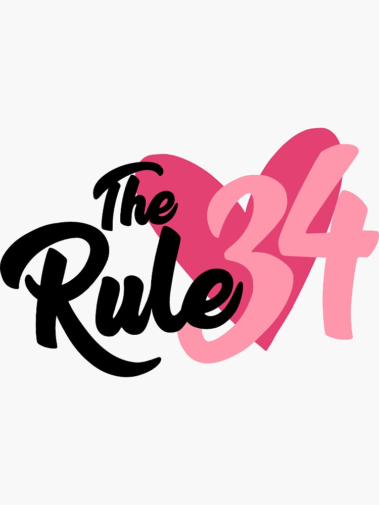 "The Rule 34" Sticker for Sale by BiancaBurzotta | Redbubble