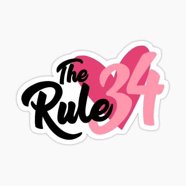 "The Rule 34" Sticker for Sale by BiancaBurzotta | Redbubble