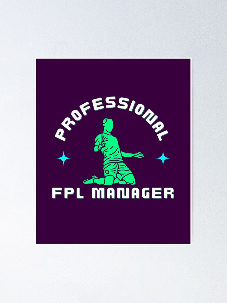 "Professional fpl manager white text and purple background design ...