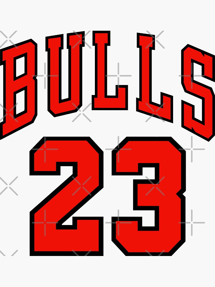 "Bulls 23" Sticker for Sale by Graceland77 | Redbubble