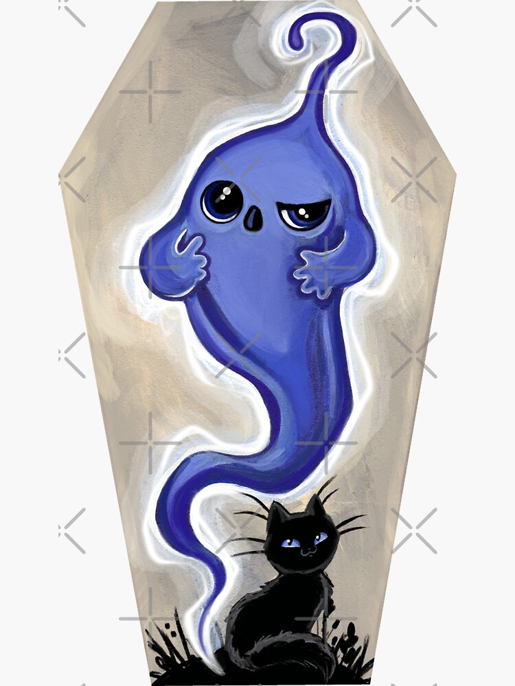 "Indigo ghost" Sticker for Sale by ArtOfBianca | Redbubble