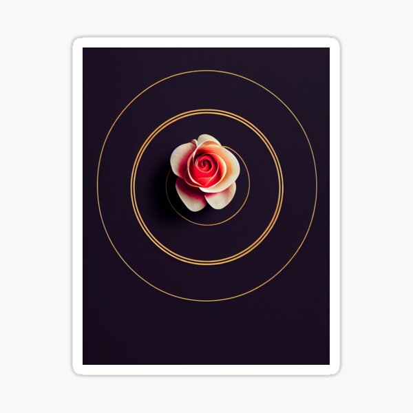"Rose Of Life" Sticker for Sale by LesPrompts | Redbubble