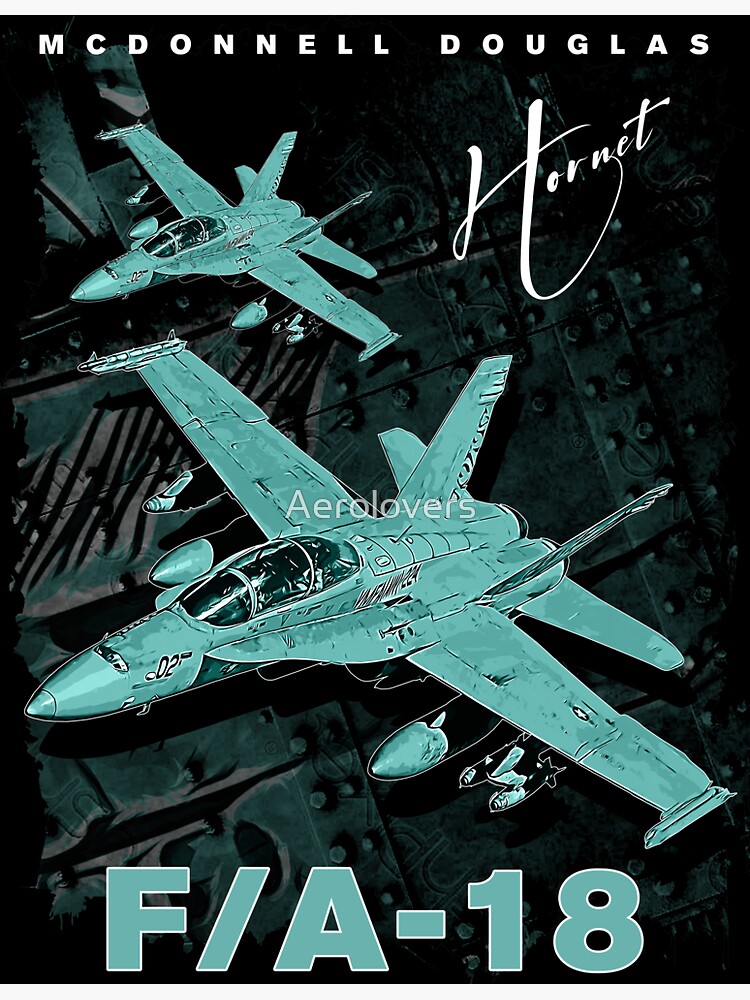 "F18 Hornet Us Air Force Fighterjet" Sticker for Sale by Aerolovers ...