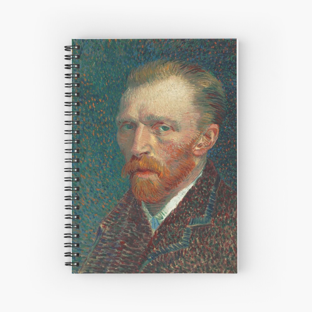 "Vincent van Gogh - Self-Portrait, 1887" Spiral Notebook by fineearth ...