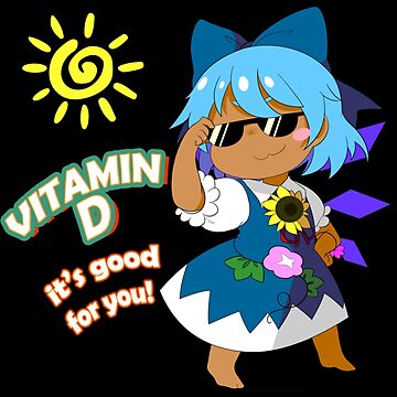 "Vitamin D Tanned Cirno " Sticker for Sale by NEETPRINTSTORES | Redbubble