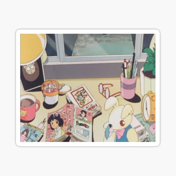 "Anime Desk" Sticker for Sale by TheBougiestArts | Redbubble