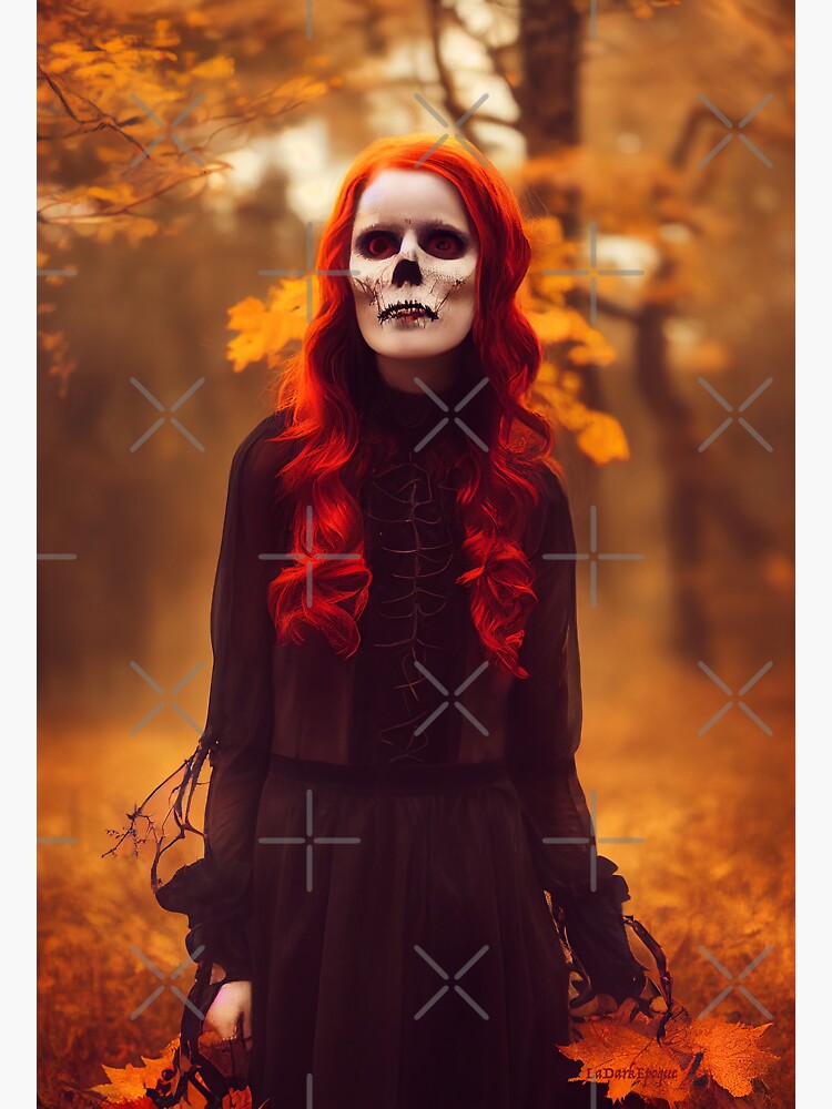 "Creepy Spooky Halloween Girl" Sticker for Sale by ladarkepoque | Redbubble