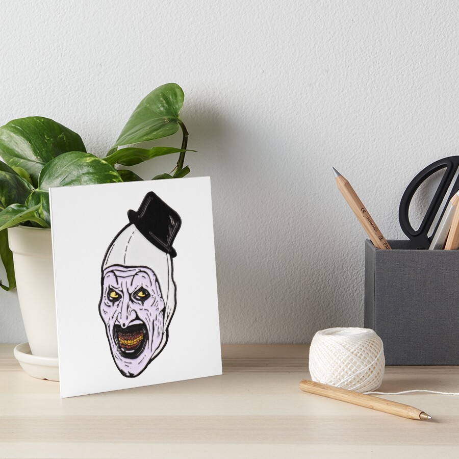 "Terrifier Face" Art Board Print for Sale by danielbreazeale | Redbubble