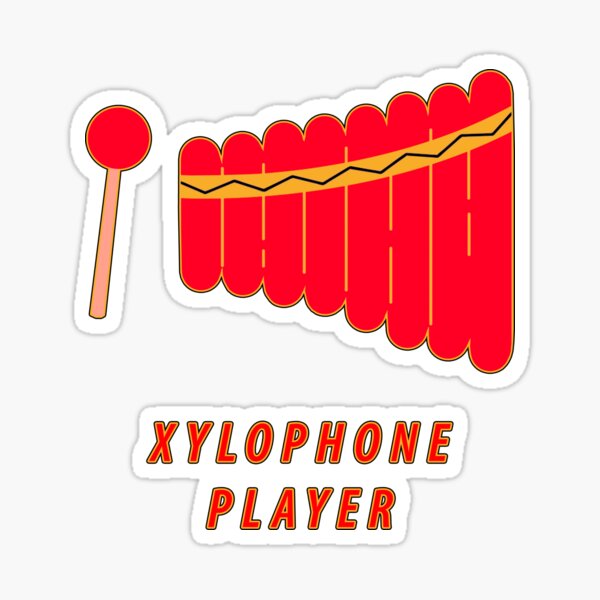 "Xylophone Player" Sticker for Sale by janraydesigns | Redbubble