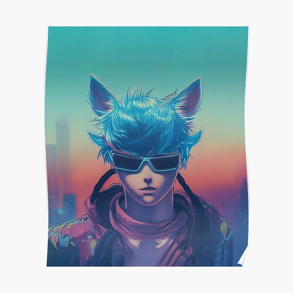 "Futuristic anime CatBoy gifts for manga lovers" Poster for Sale by ...