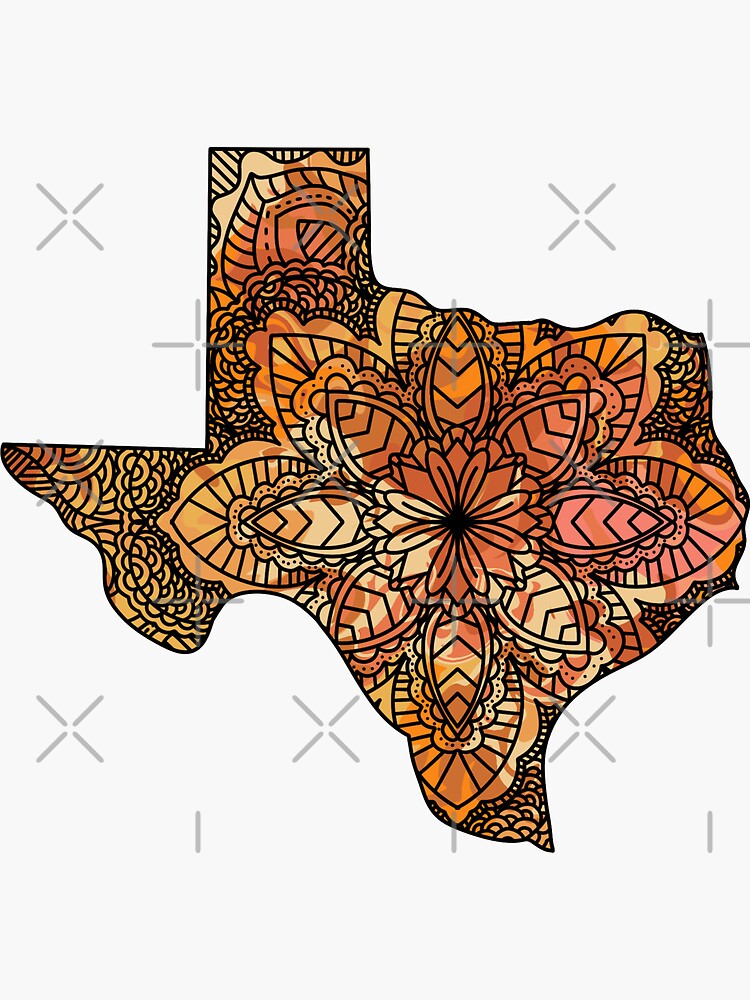 "texas state outline " Sticker for Sale by brooklynncm | Redbubble