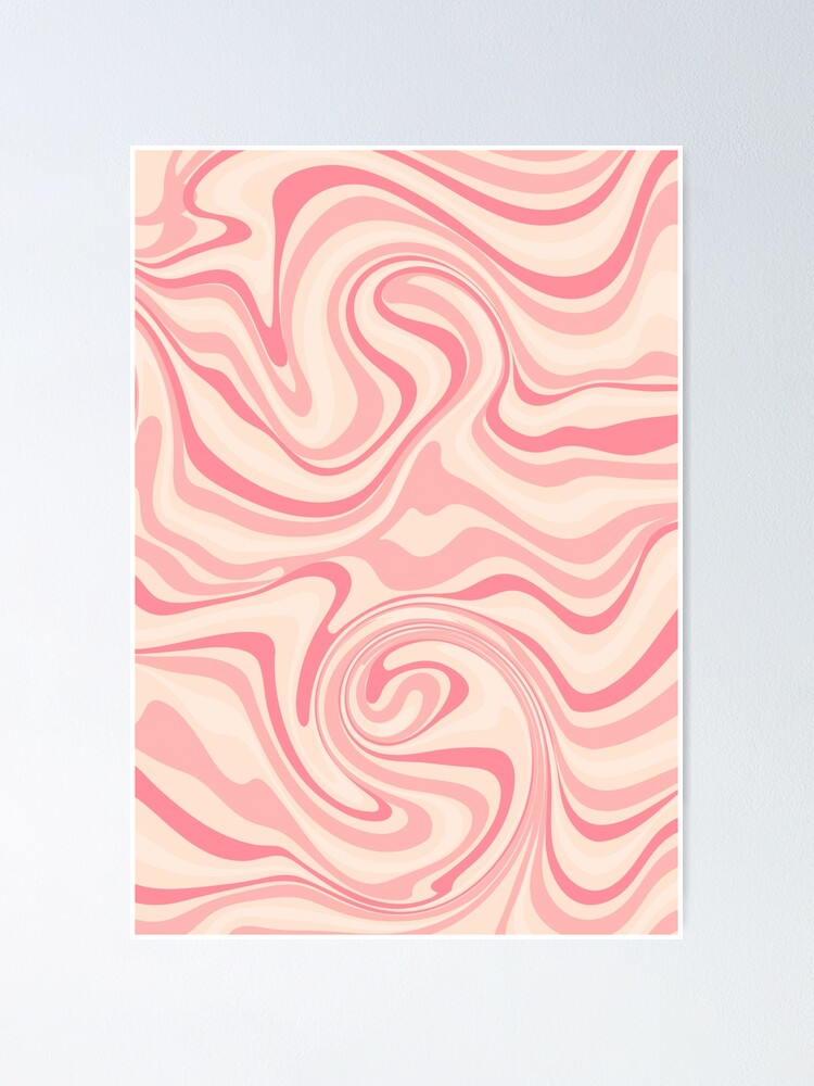 "Retro Liquid Swirl Abstract Pattern. Hippie trippy swirl 70s." Poster ...