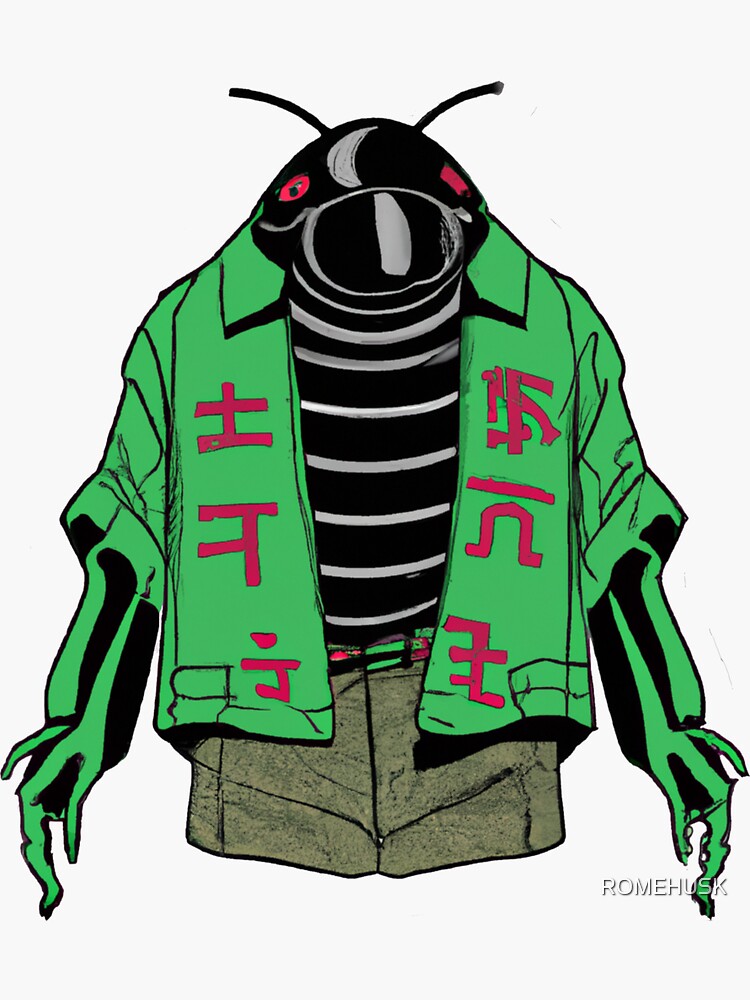 ""BUG GUY" Retro Streetwear Style Bug" Sticker for Sale by ROMEHUSK ...
