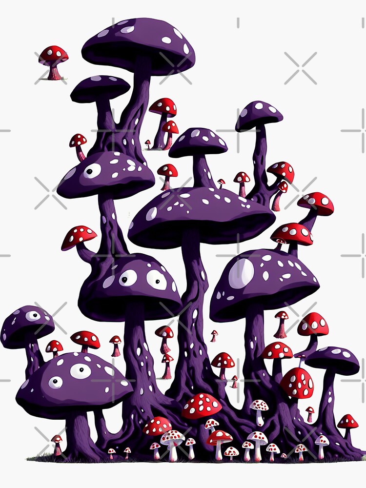 "Toadstools growing on toadstools II" Sticker for Sale by BrachiaST ...