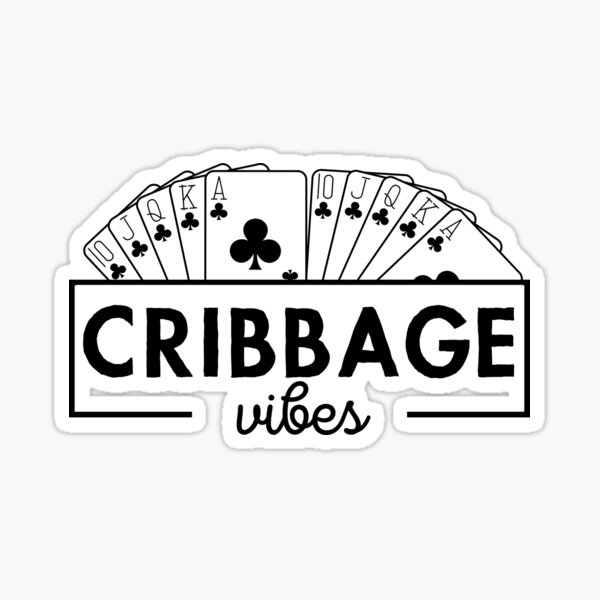 "Cribbage vibes blue | Cribbage lovers | Funny cribbage" Sticker for ...