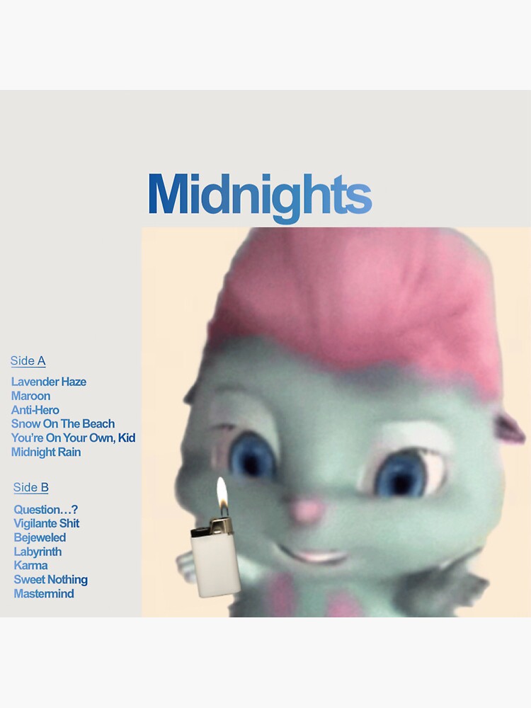 "Bibble Midnights Taylor Swift Album Cover (Updated Track List ...