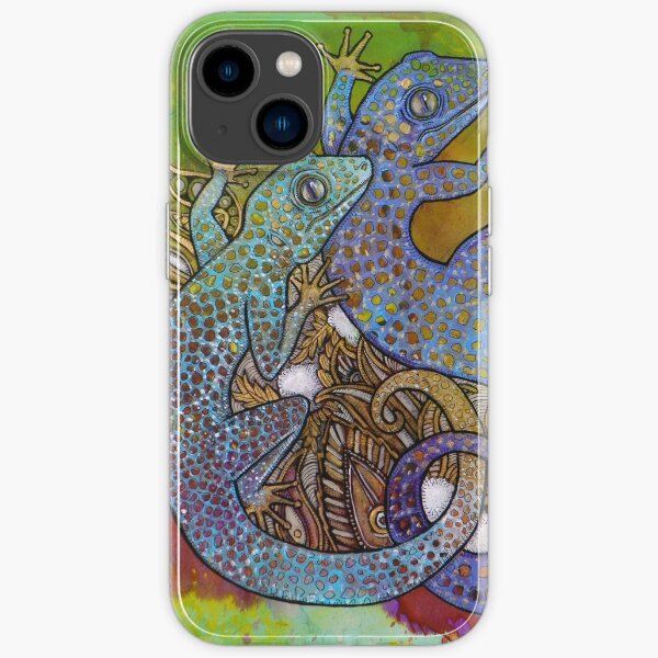 "Blue Geckos" iPhone Case for Sale by LynnetteShelley | Redbubble